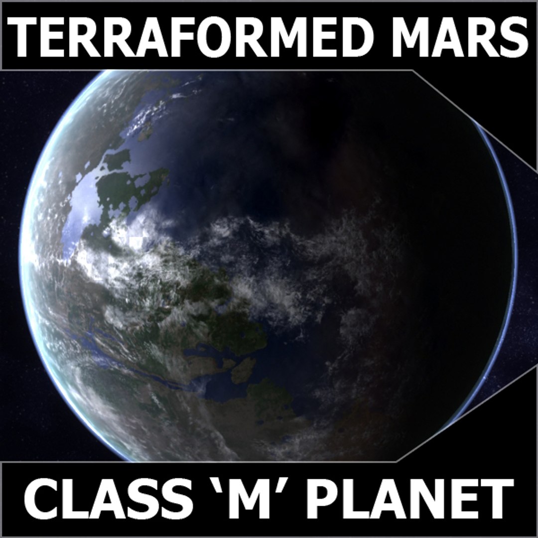 3ds Max Mars Planet Terraformed Class