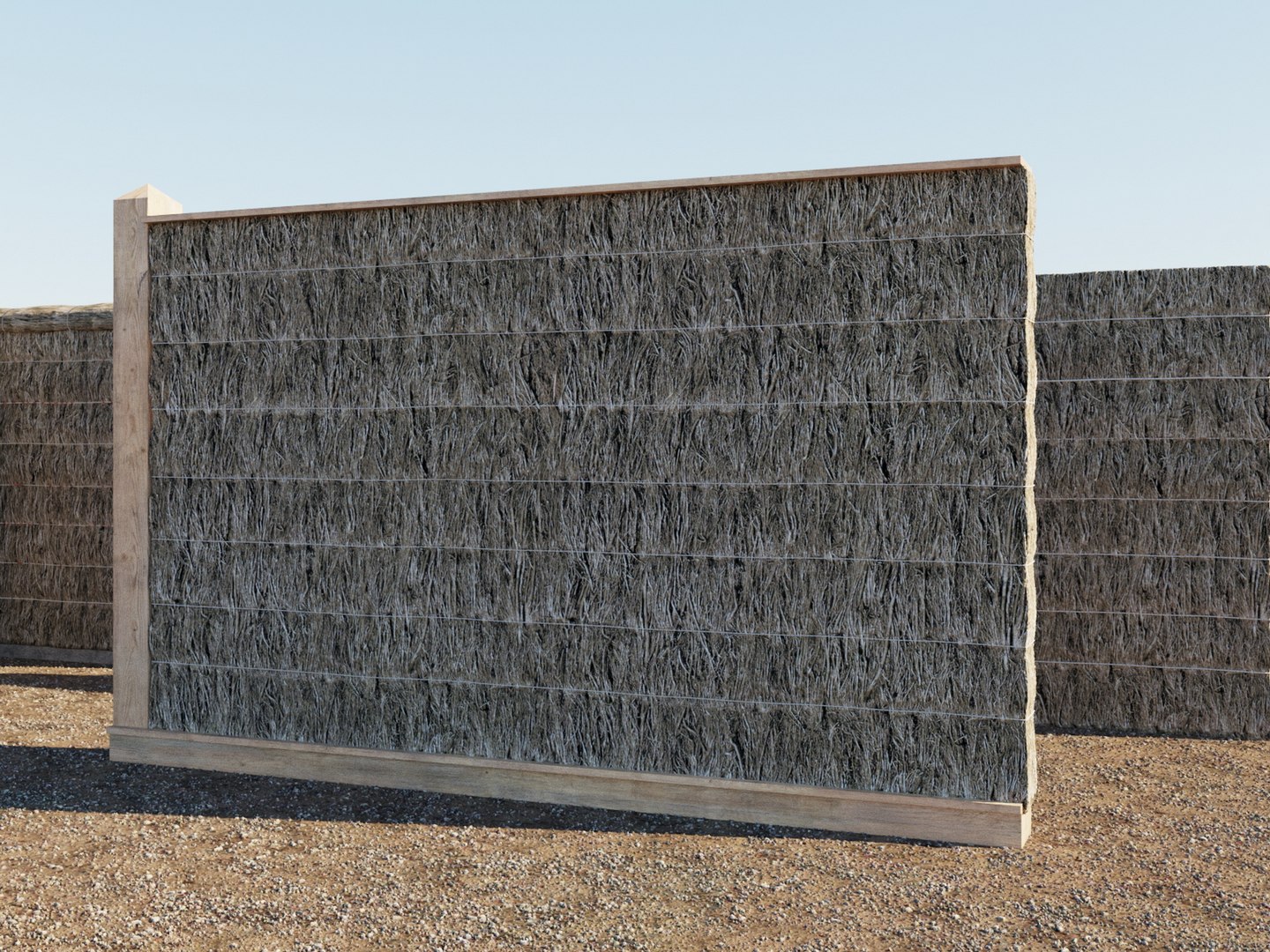 Thatched Fence 3D - TurboSquid 2042933