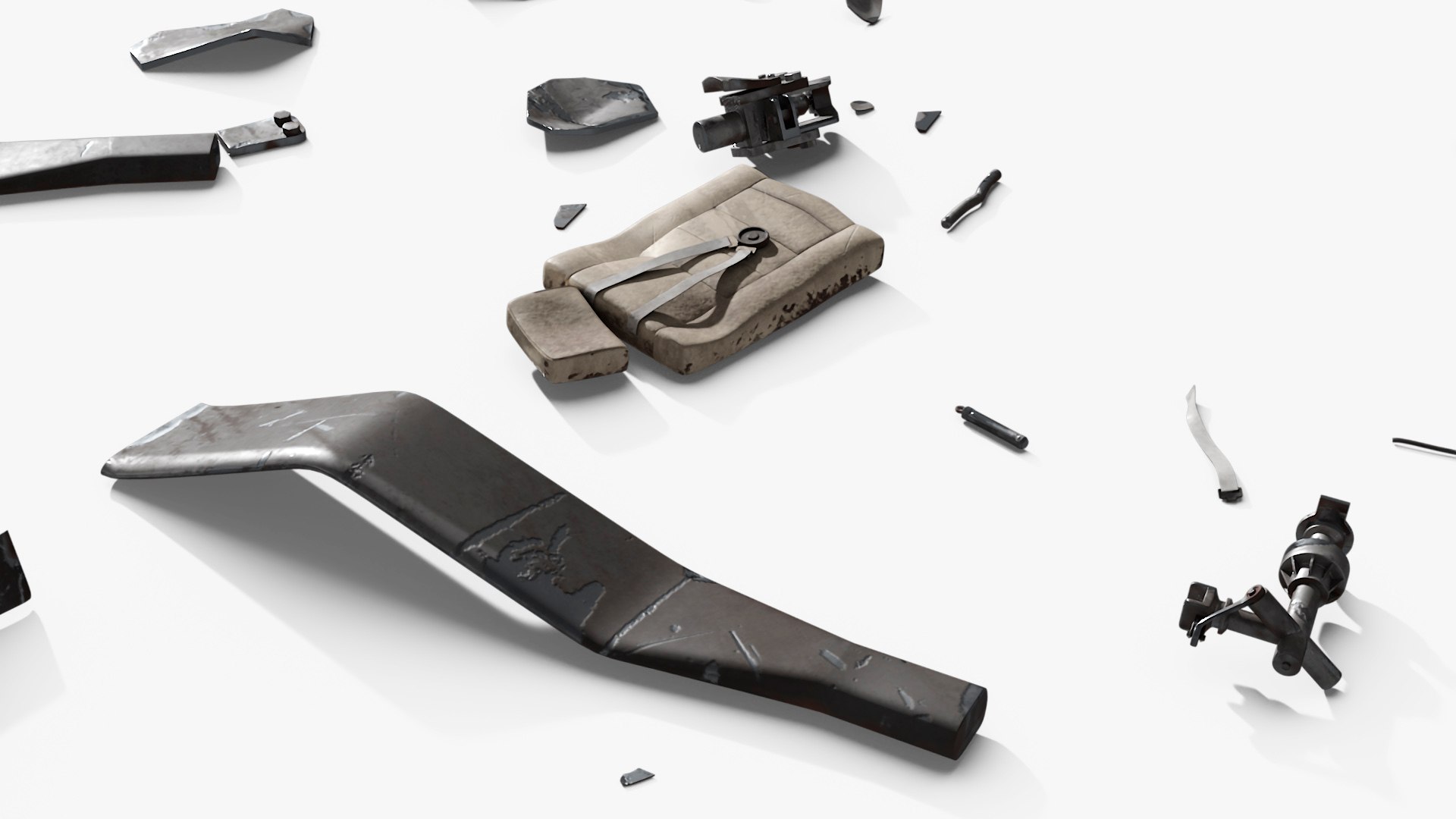 Helicopter Wreckage 3D Model - TurboSquid 2374726