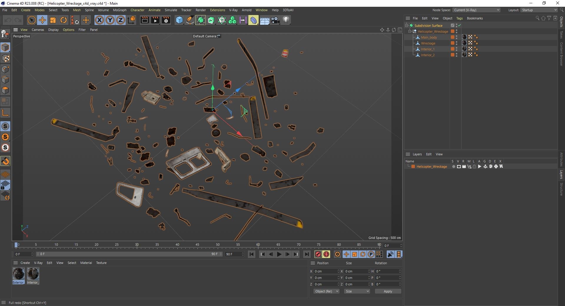 Helicopter Wreckage 3D Model - TurboSquid 2374726