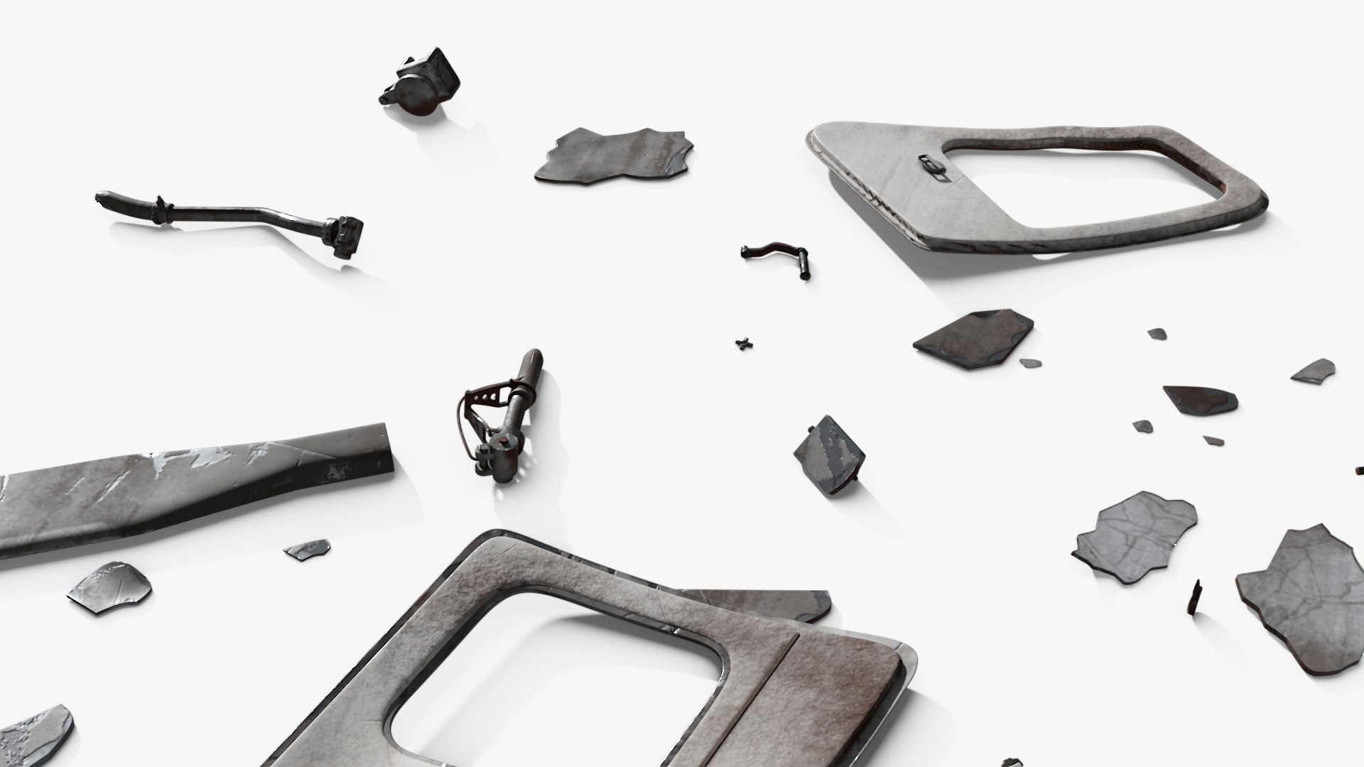 Helicopter Wreckage 3D Model - TurboSquid 2374726