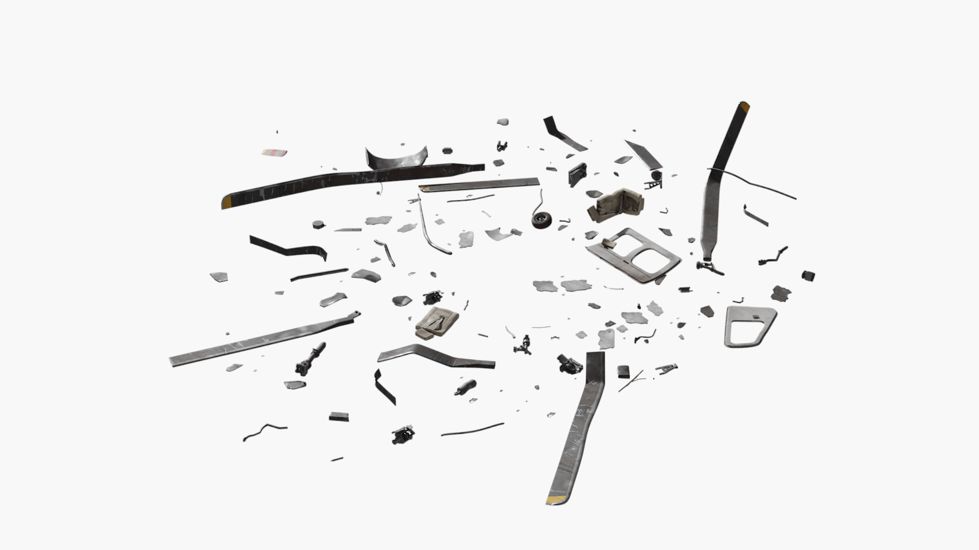 Helicopter Wreckage 3D Model - TurboSquid 2374726