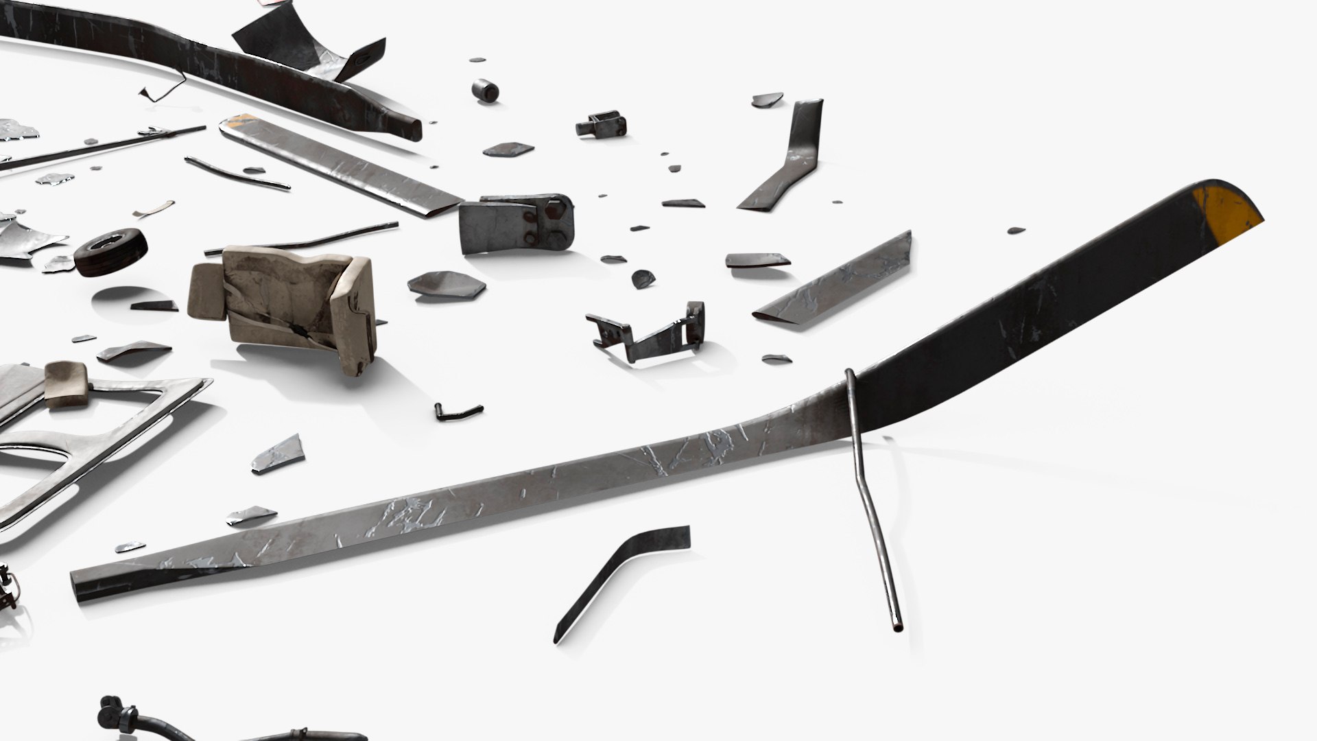 Helicopter Wreckage 3D Model - TurboSquid 2374726