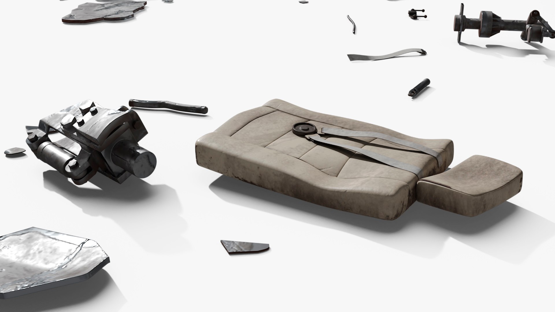 Helicopter Wreckage 3D Model - TurboSquid 2374726