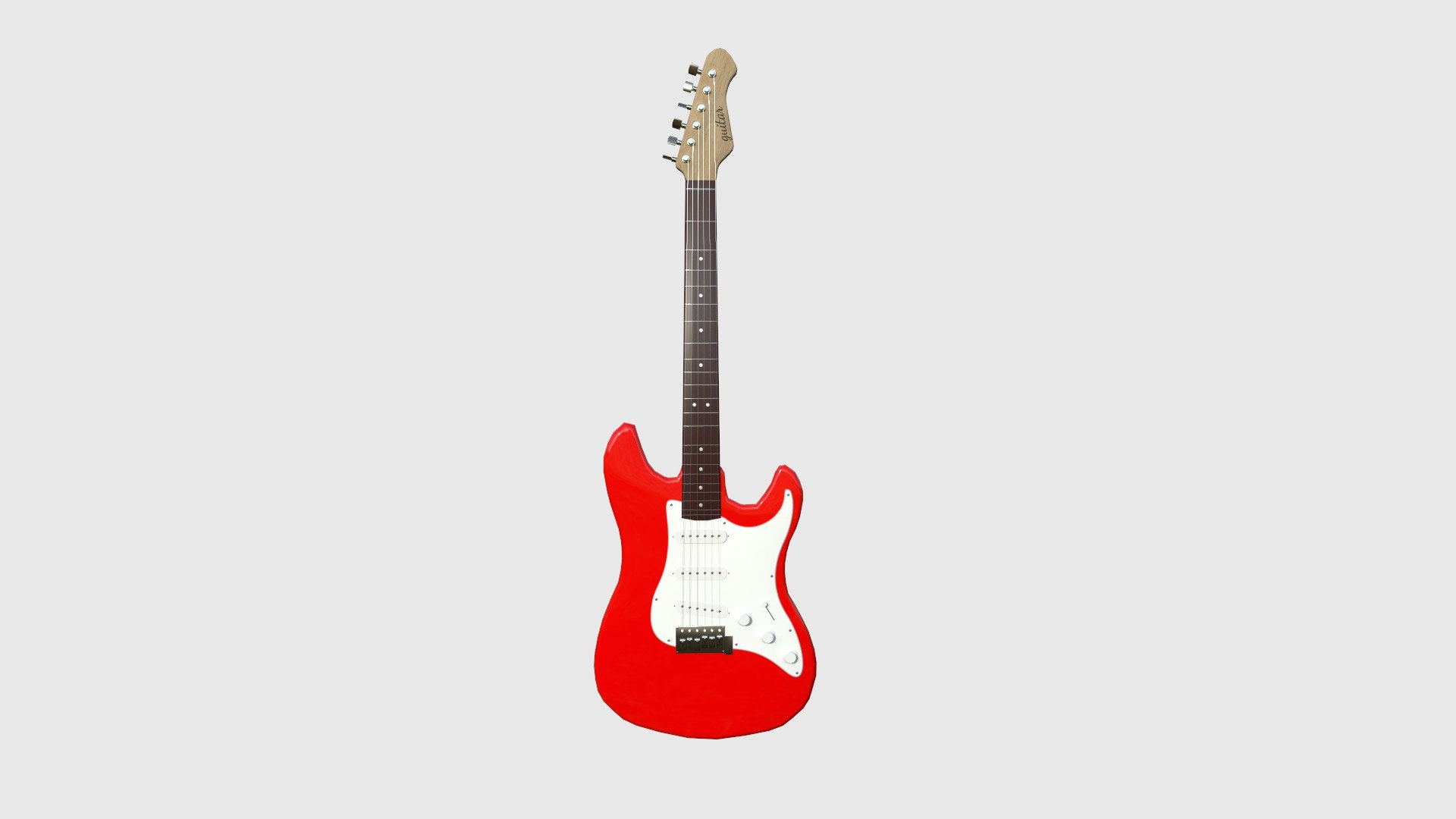 Electric Guitar 01 Red - Music Instrument Design 3D Model - TurboSquid ...