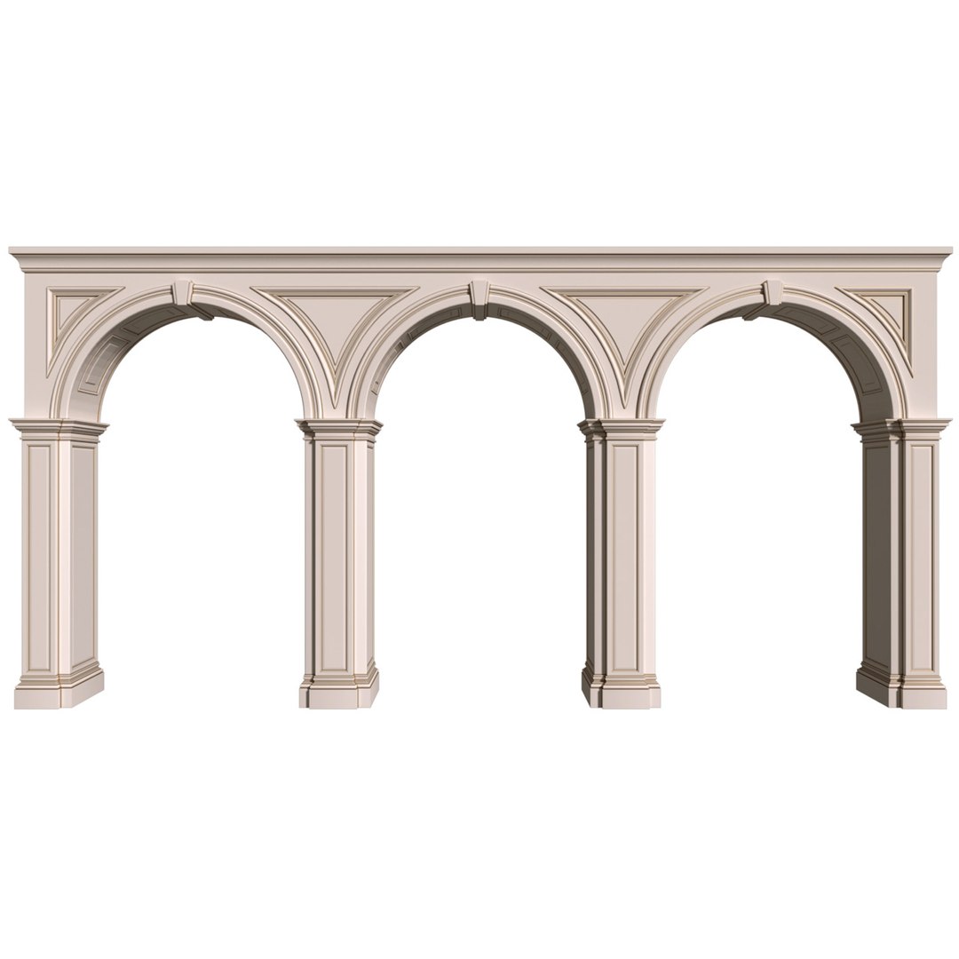 Arch In Classical Style Arched Opening Doorway Portal Arcade 3D Model ...