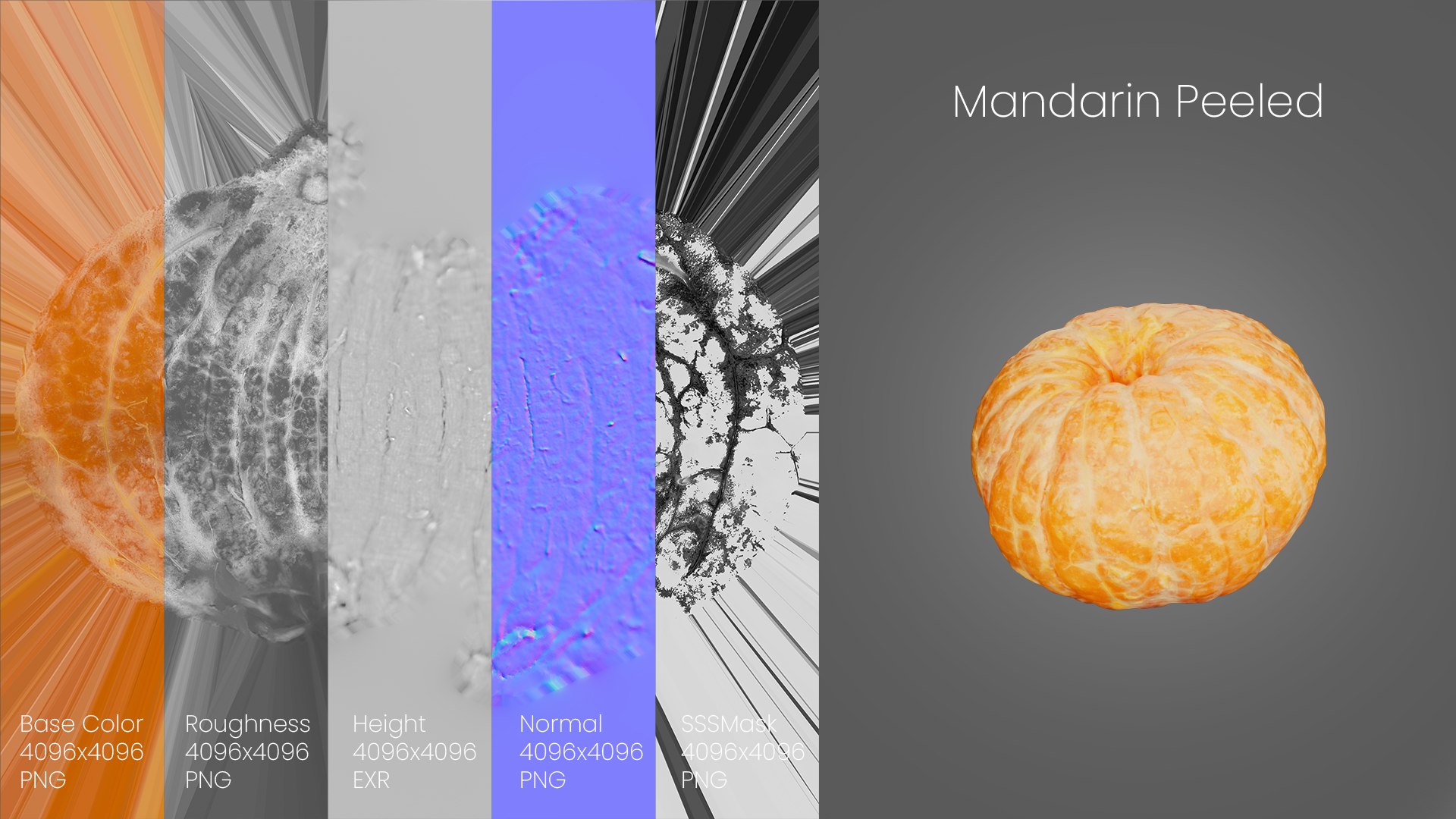 3D Model Mandarin Peeled - TurboSquid 2508364