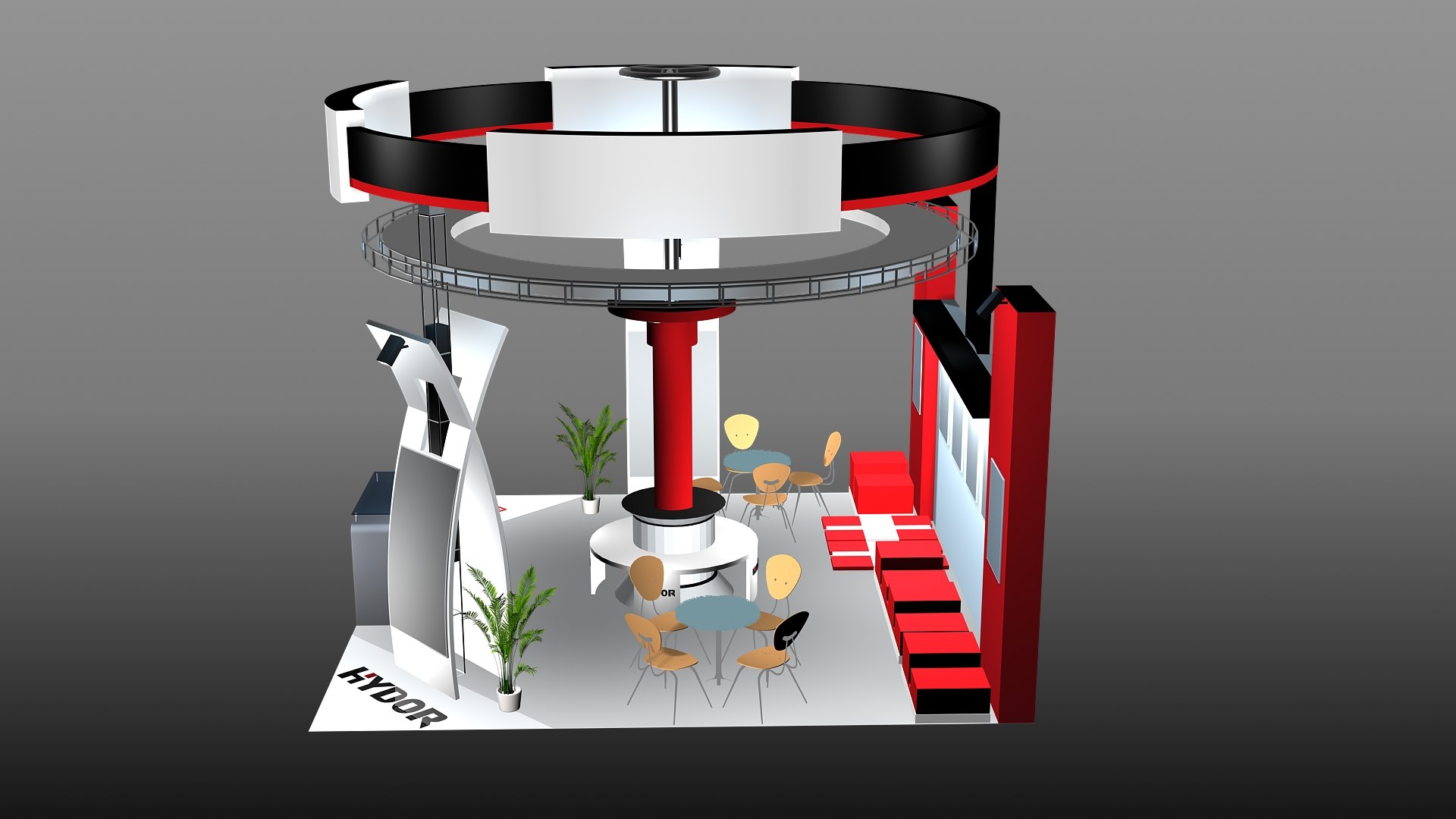 3D 6x6 Stand Design 3 Side Open - TurboSquid 1866654