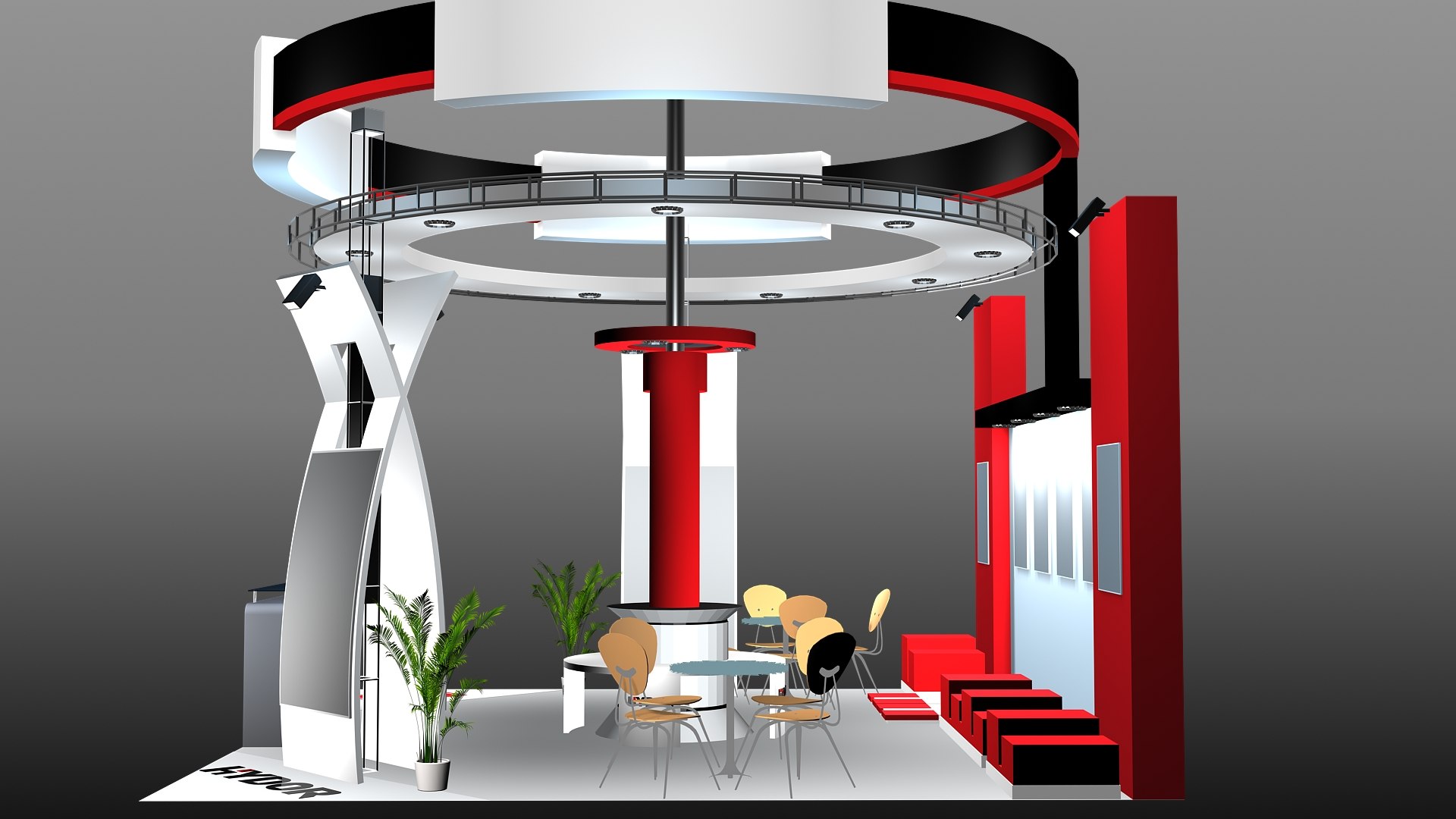 3D 6x6 Stand Design 3 Side Open - TurboSquid 1866654