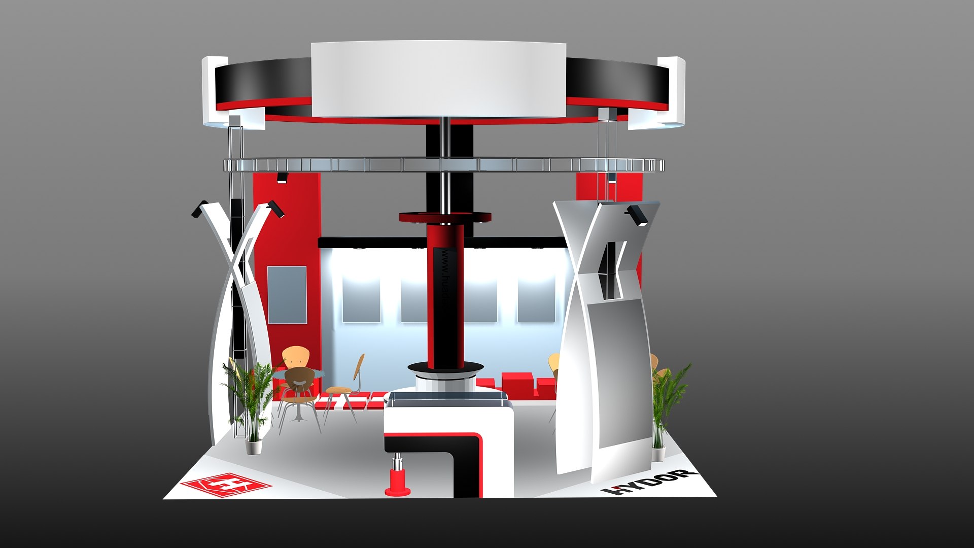 3D 6x6 Stand Design 3 Side Open - TurboSquid 1866654