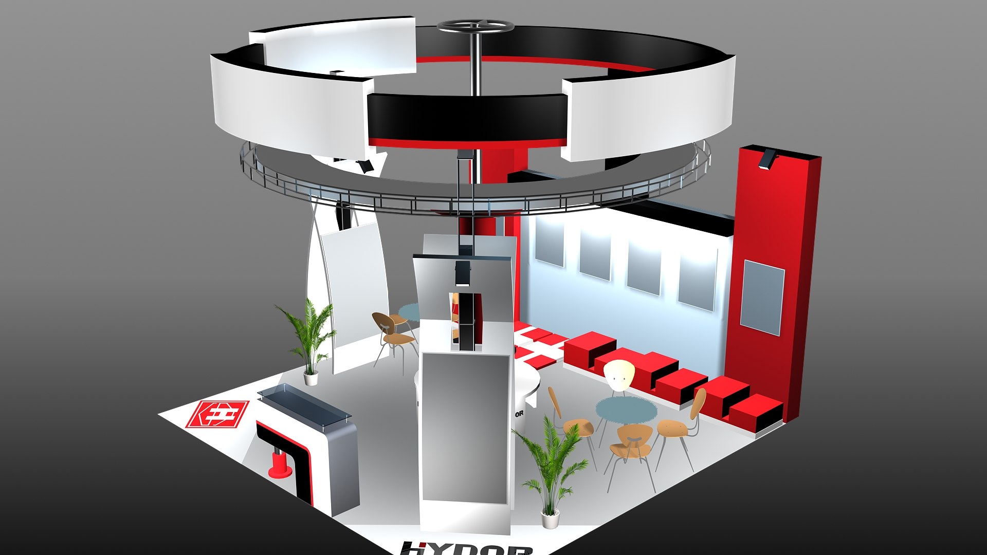 3D 6x6 Stand Design 3 Side Open - TurboSquid 1866654