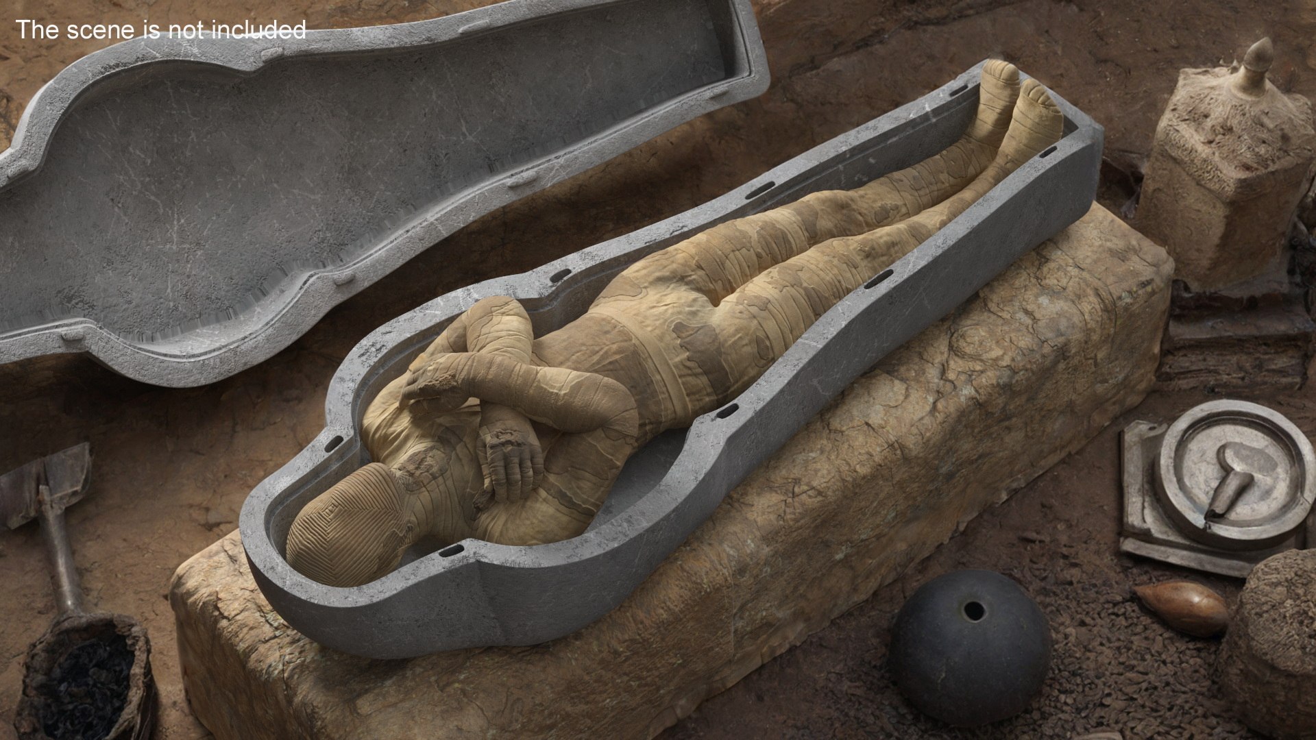 3D Model Mummy With Arms Crossed For 3D Print - TurboSquid 2285078