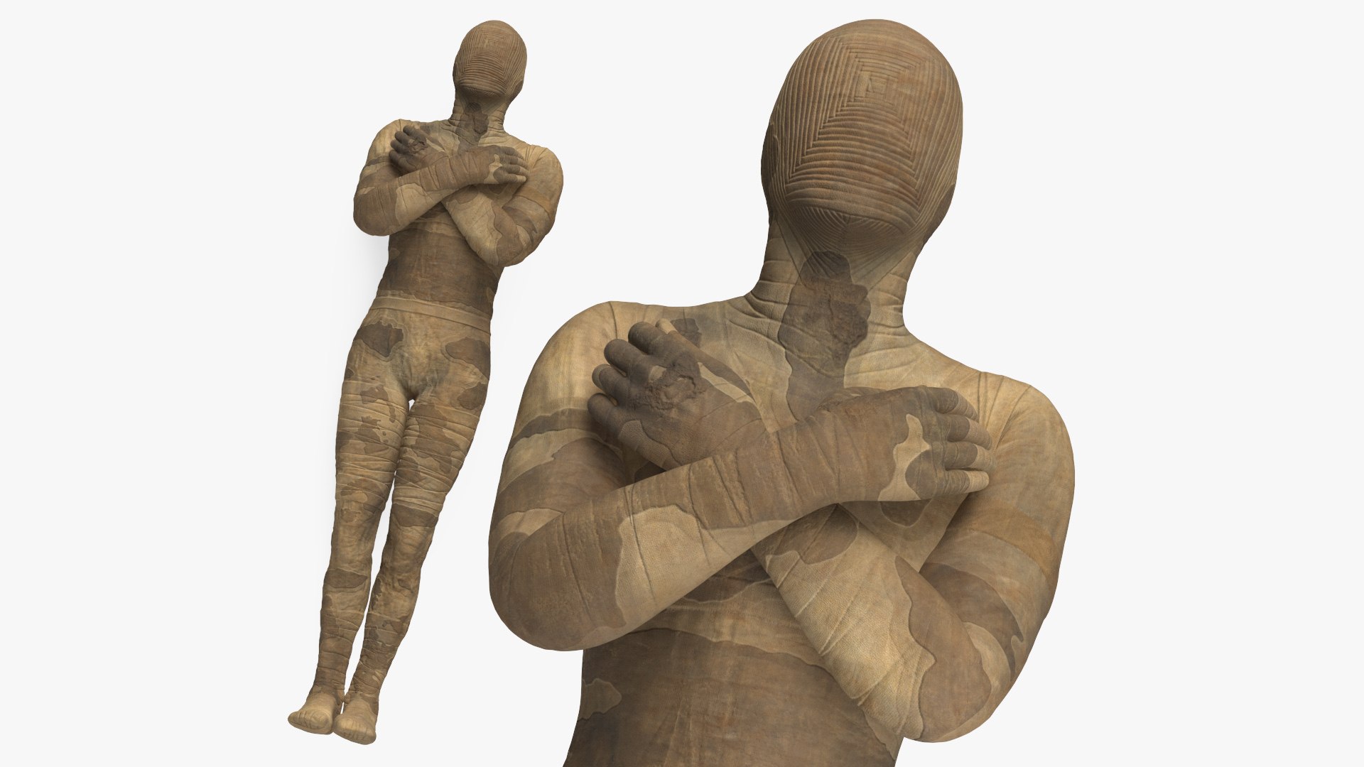 3D Model Mummy With Arms Crossed For 3D Print - TurboSquid 2285078