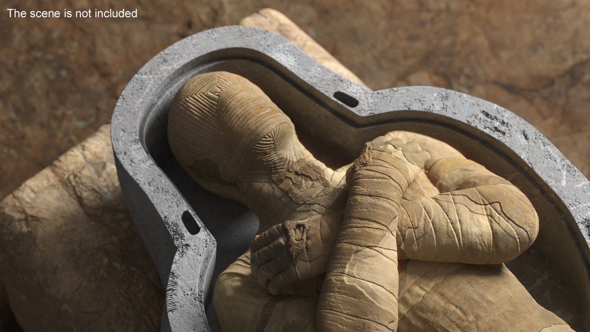 3D Model Mummy With Arms Crossed For 3D Print - TurboSquid 2285078