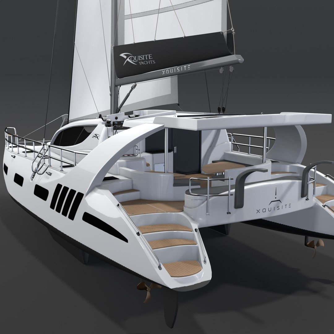 Xquisite X5 Plus Catamaran 3D Model - TurboSquid 2089308