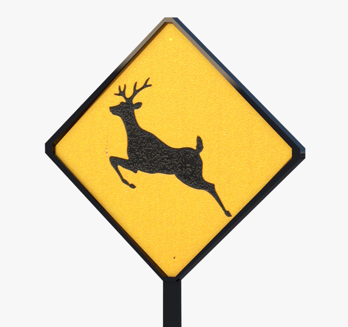 Free Sign Deer Signal Model - TurboSquid 1467270