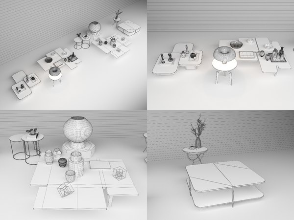 3D 50 Coffee Tables - Bundle 01 model - TurboSquid 1956819