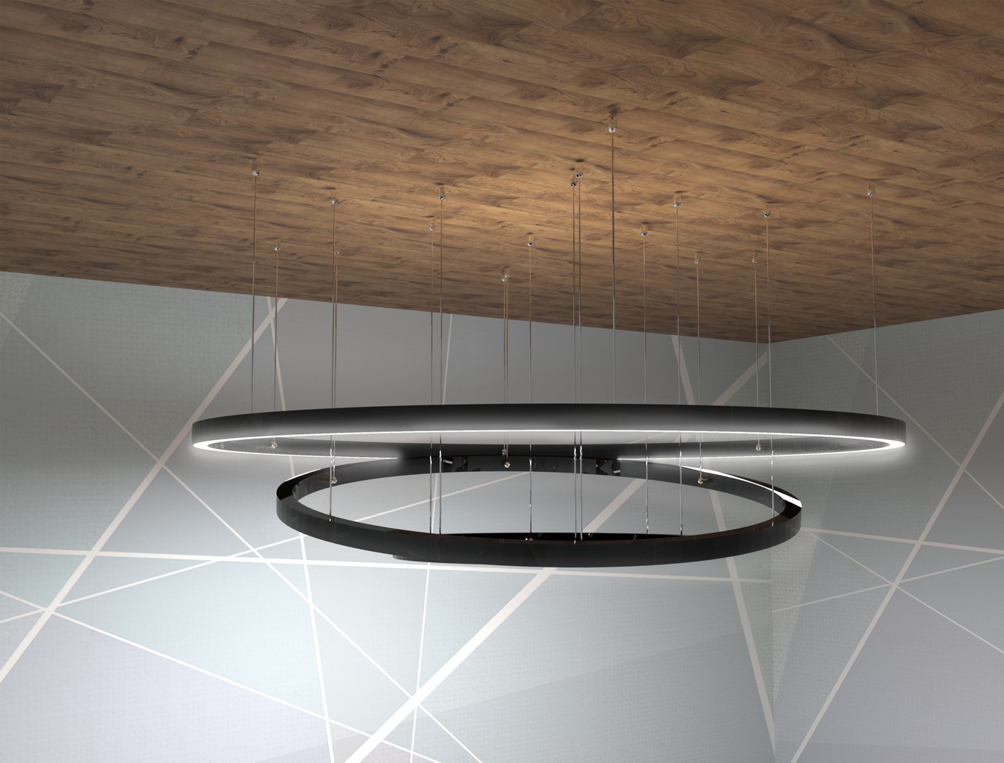3D Chandelier Circles Led - TurboSquid 1698482