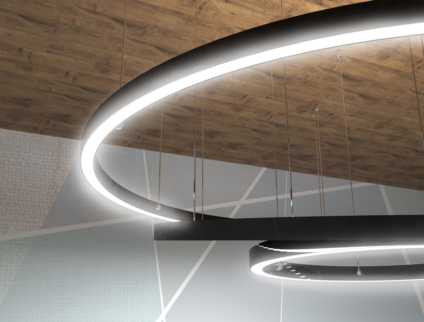3D Chandelier Circles Led - TurboSquid 1698482
