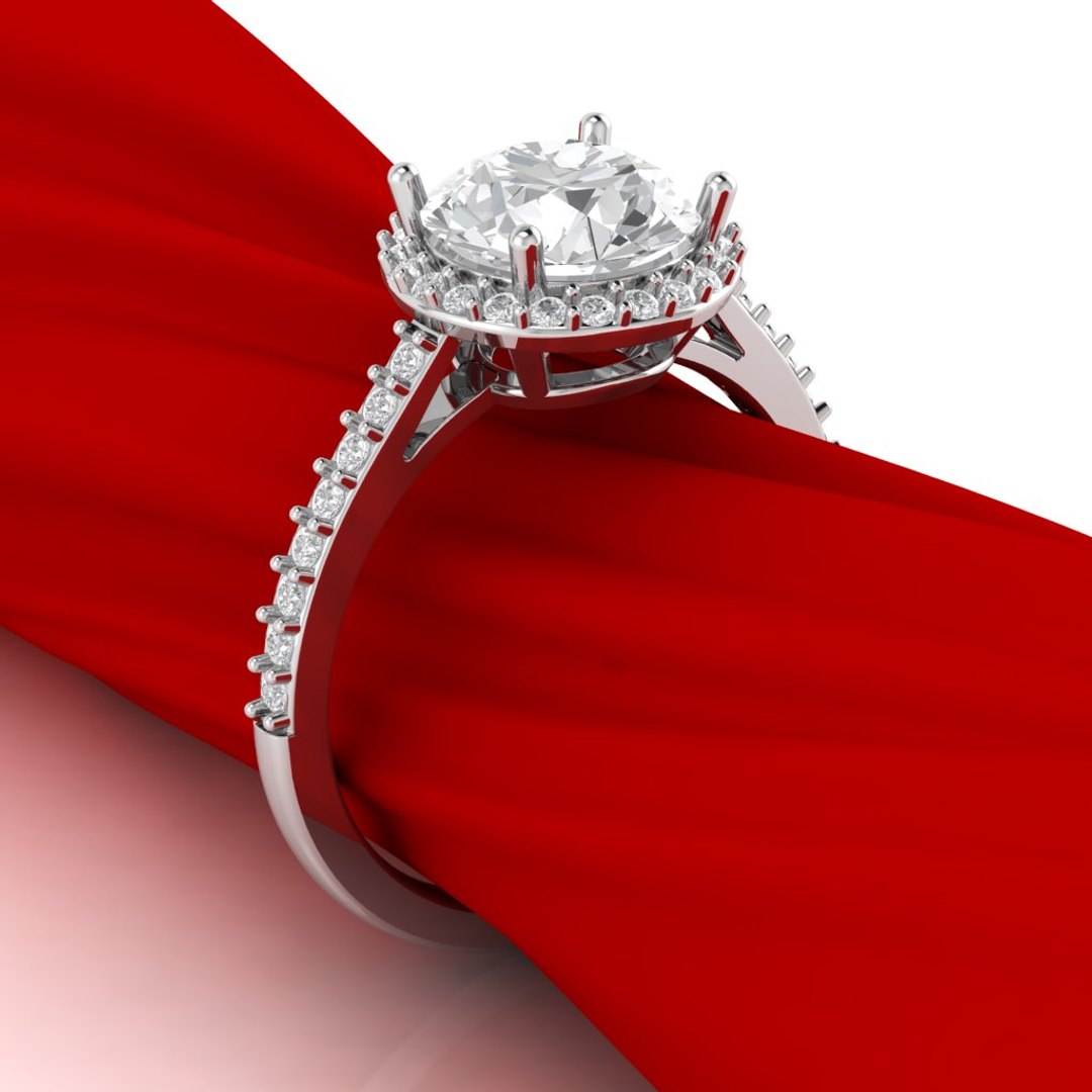 3D Luxury Engagement Ring Gem Model - TurboSquid 1492466