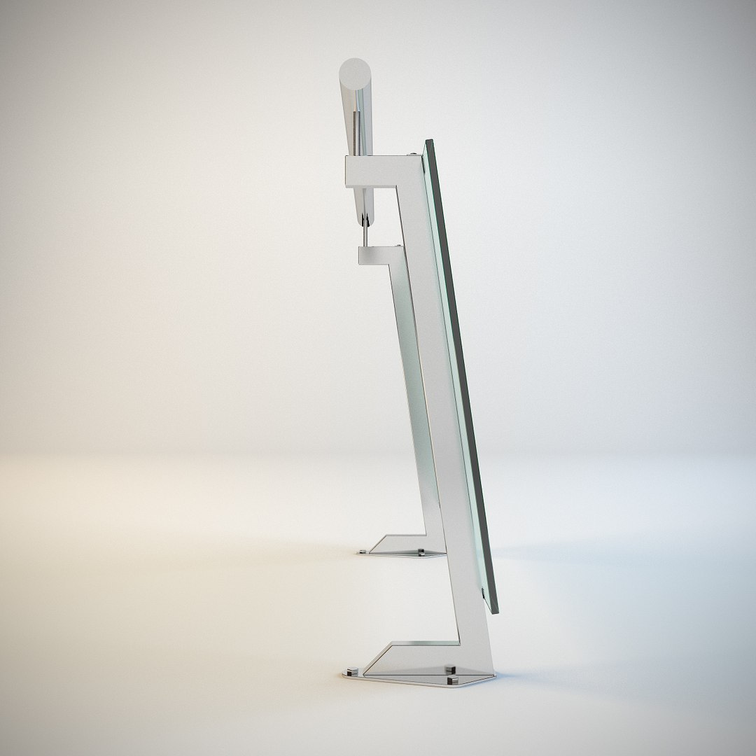 maya steel railing glass