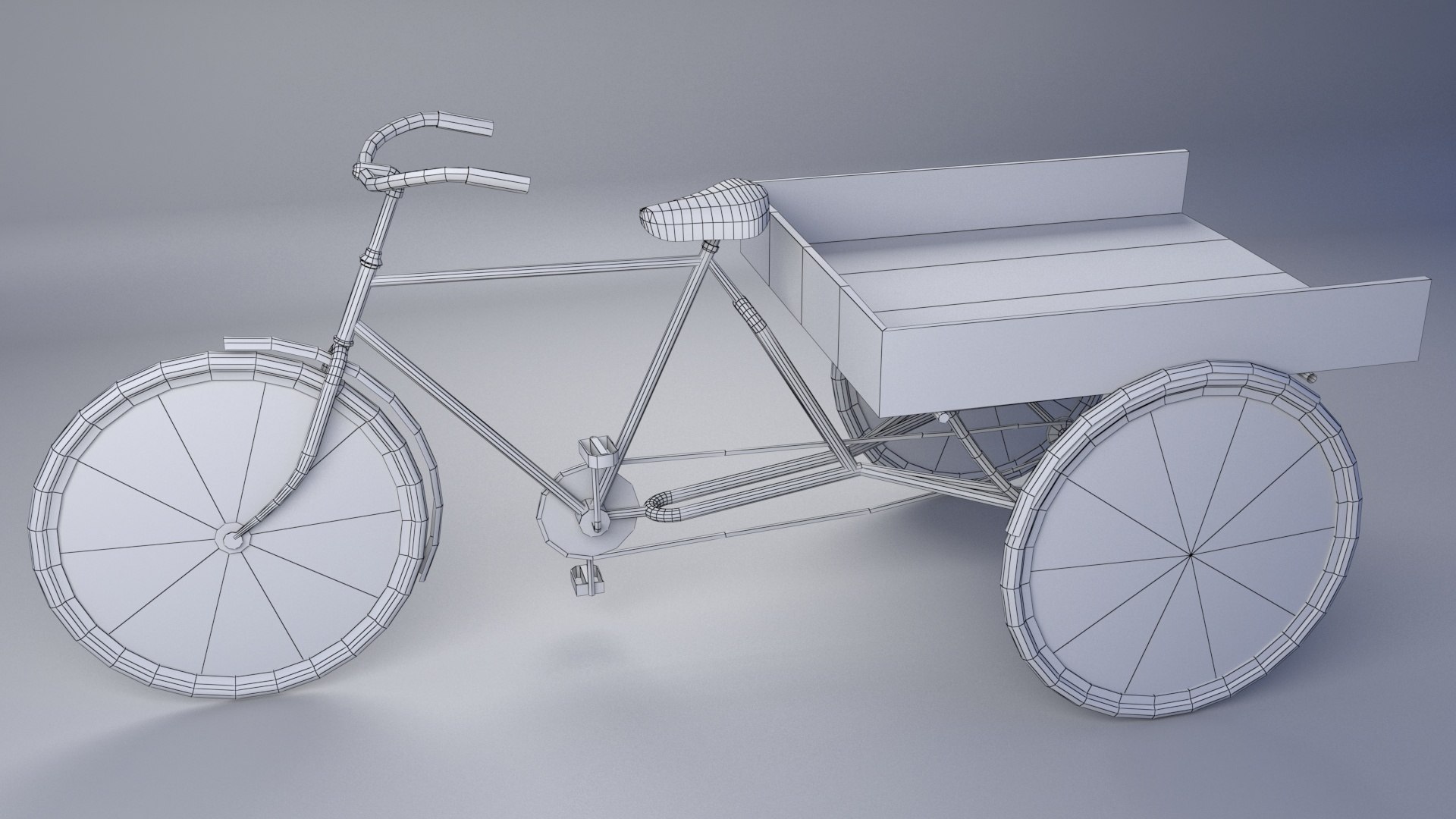 3d Model Loading Cycle Rickshaw