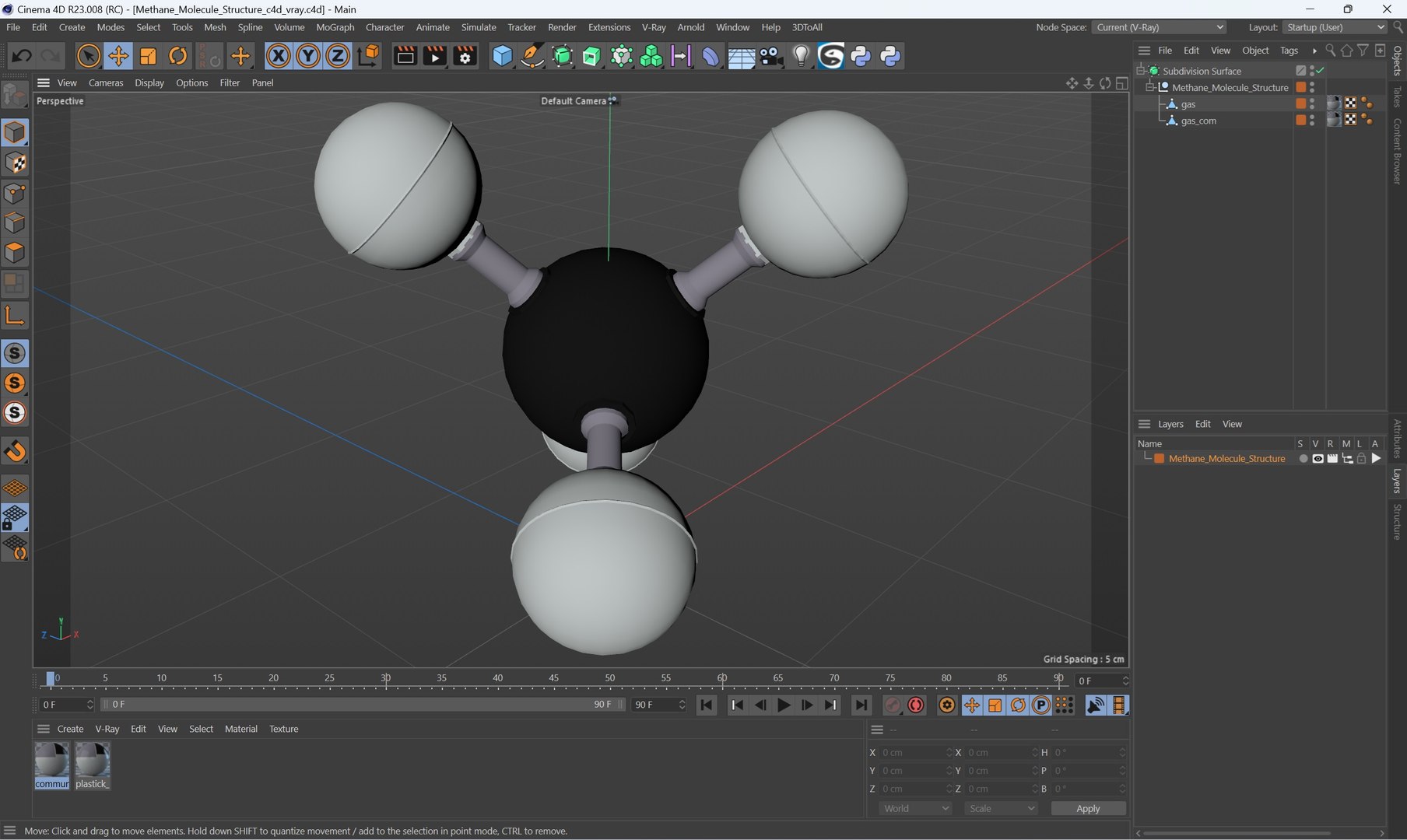 3D Methane Molecule Structure - TurboSquid 2391450