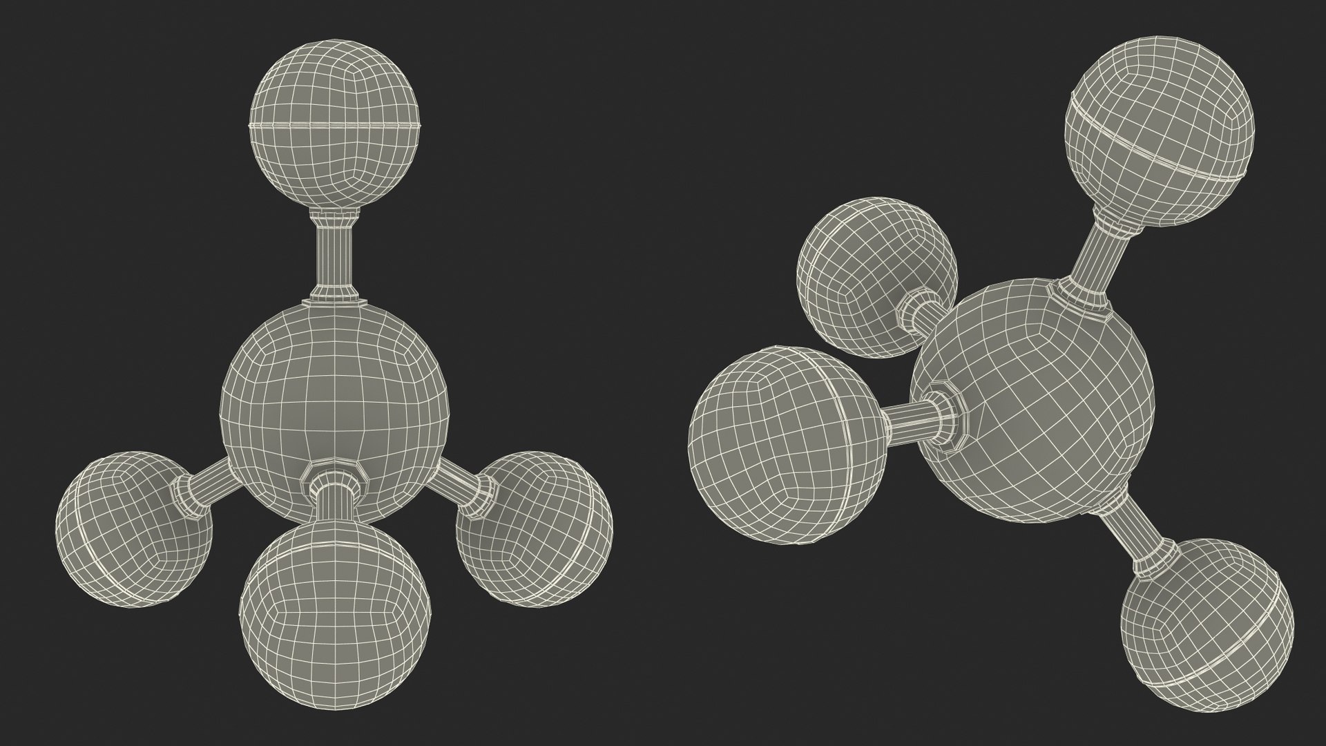 3D Methane Molecule Structure - TurboSquid 2391450