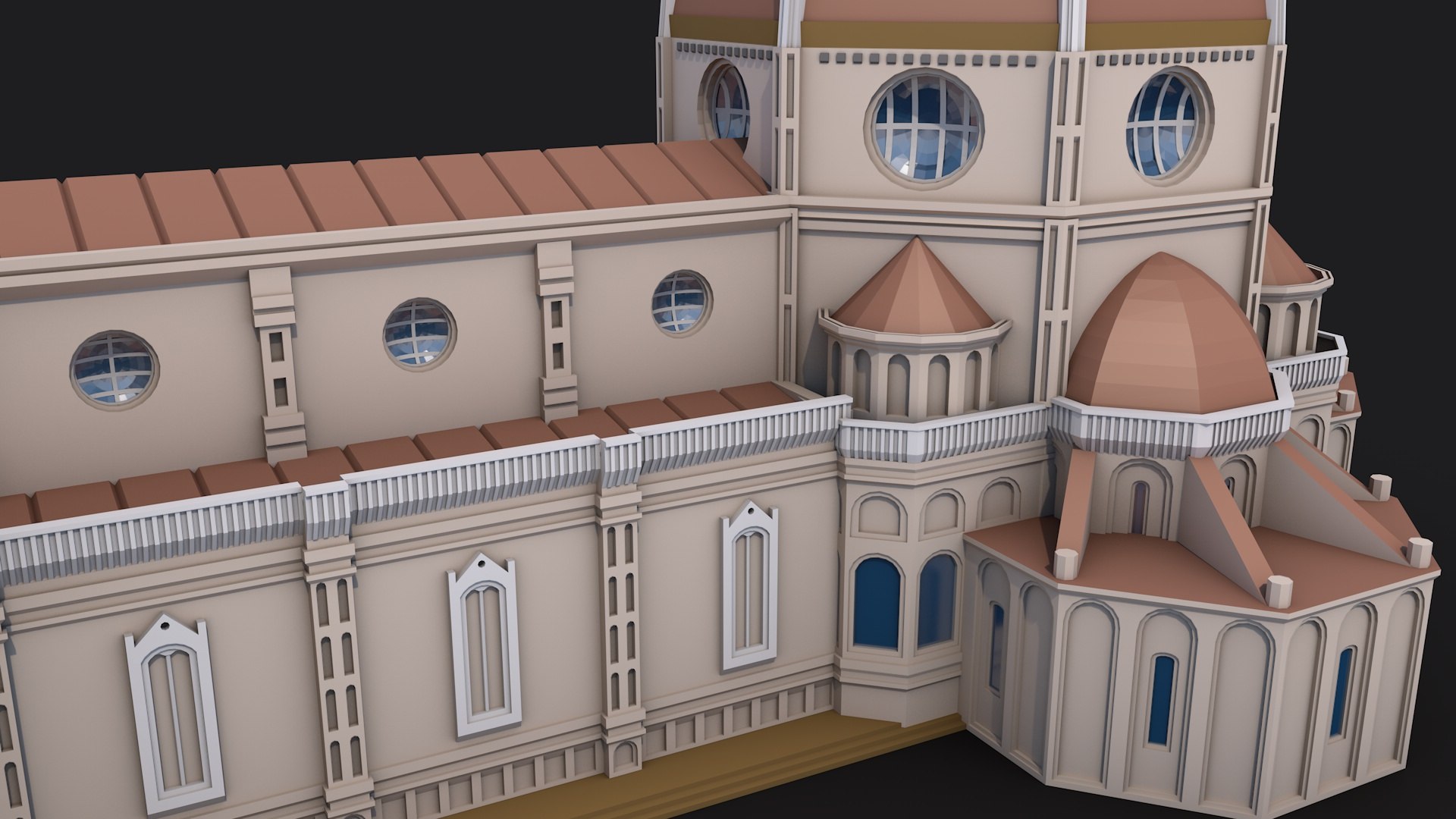 3D Cathedral Florence Model - TurboSquid 1577239