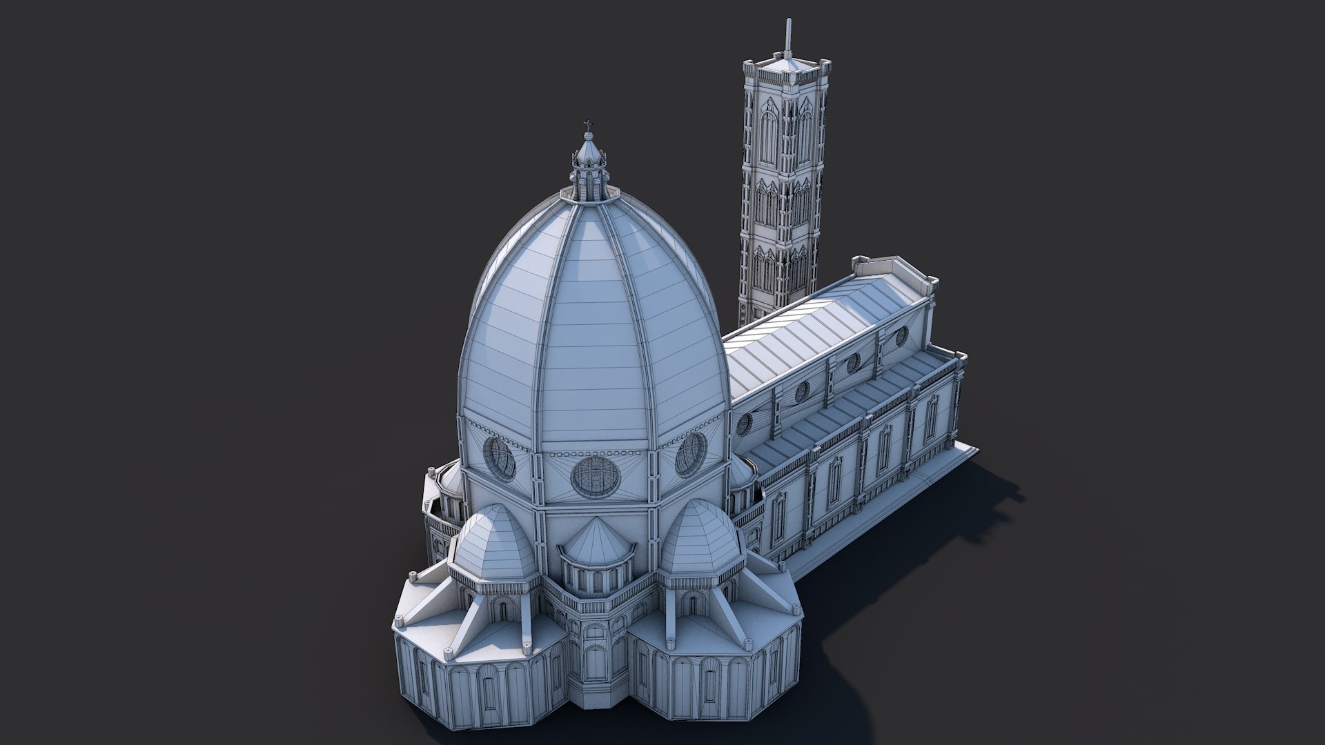 3D Cathedral Florence Model - TurboSquid 1577239