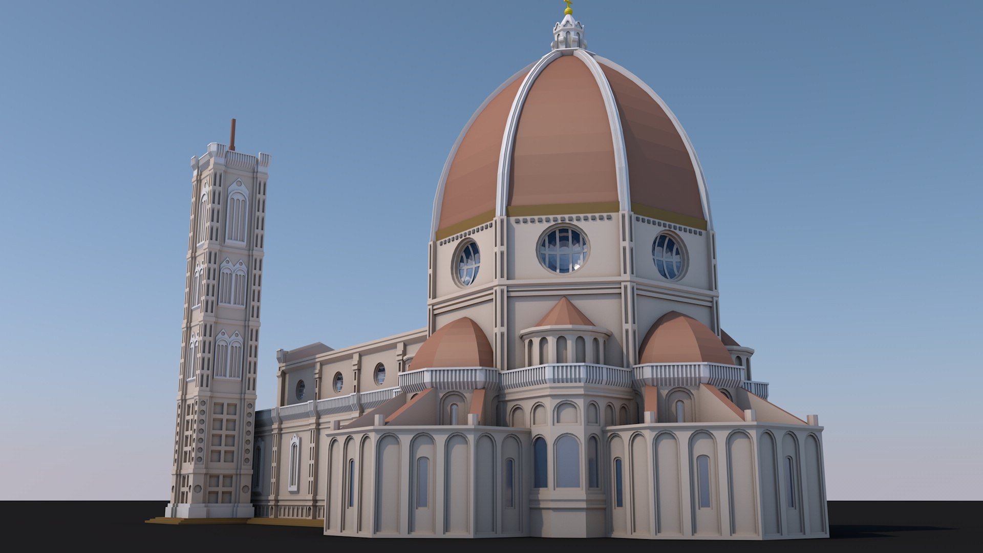 3D Cathedral Florence Model - TurboSquid 1577239