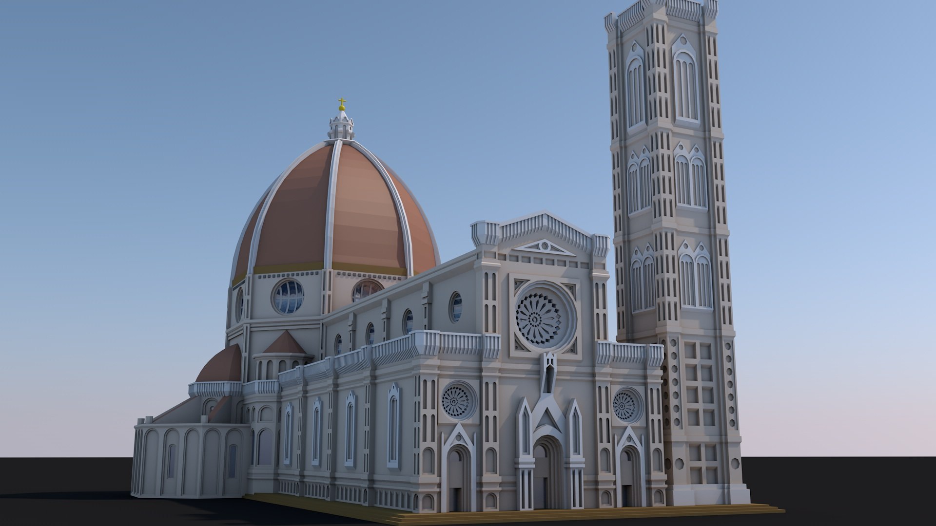 3D Cathedral Florence Model - TurboSquid 1577239
