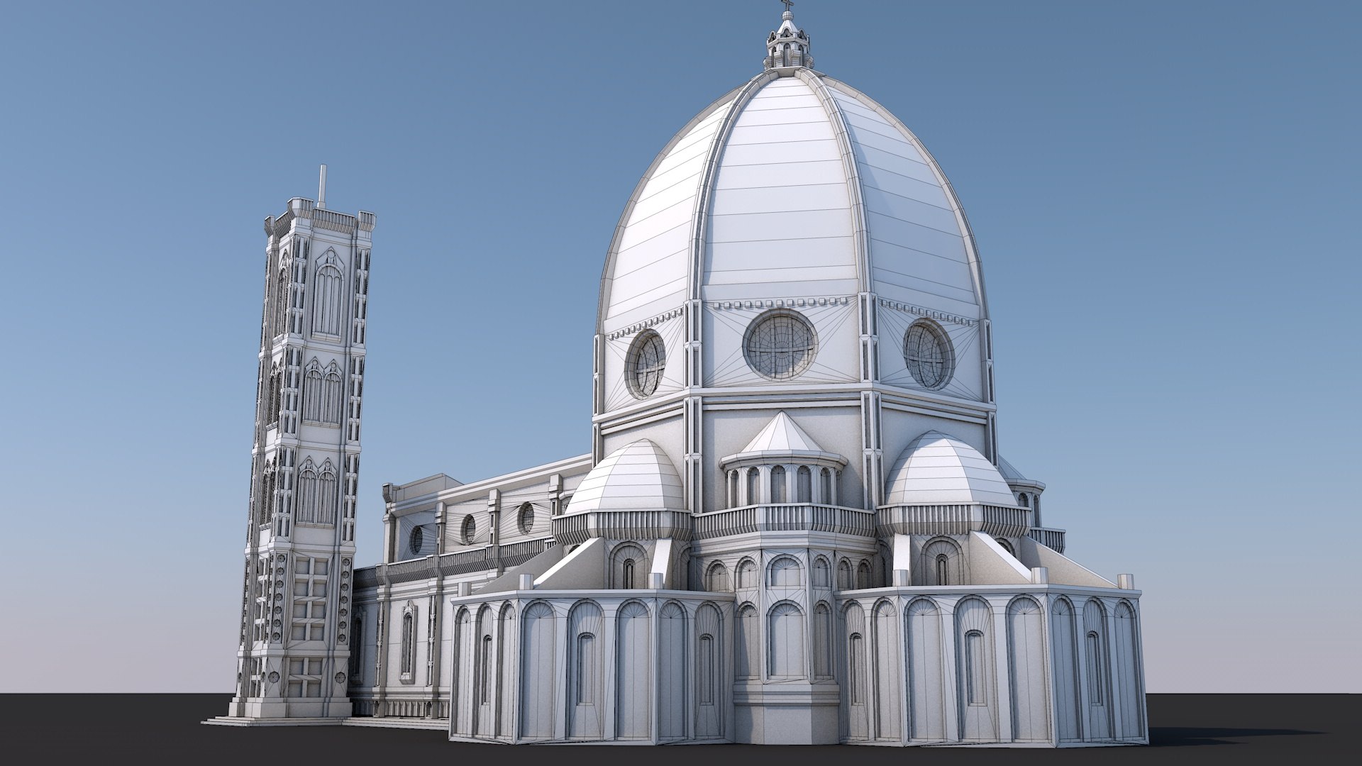 3D Cathedral Florence Model - TurboSquid 1577239