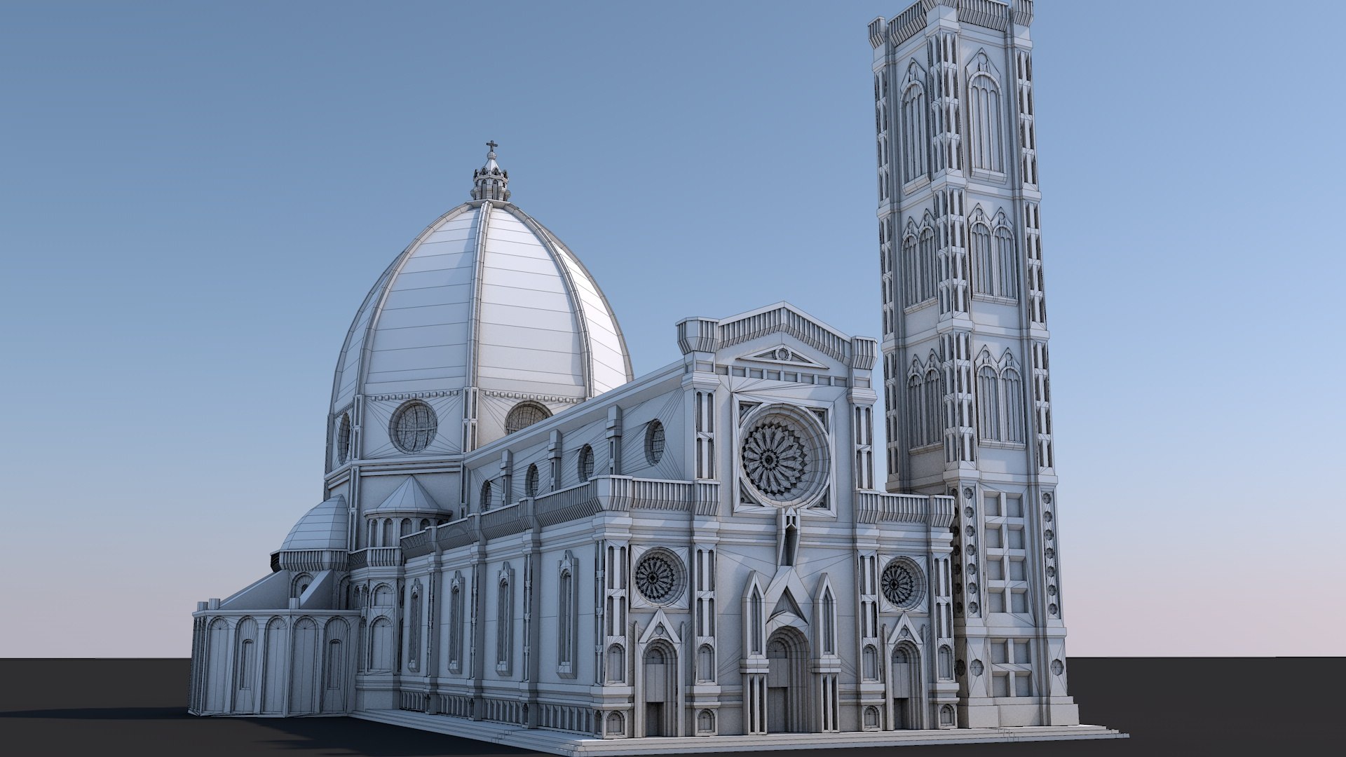 3D Cathedral Florence Model - TurboSquid 1577239