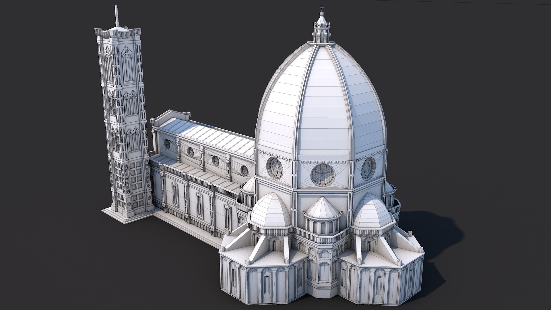 3D Cathedral Florence Model - TurboSquid 1577239