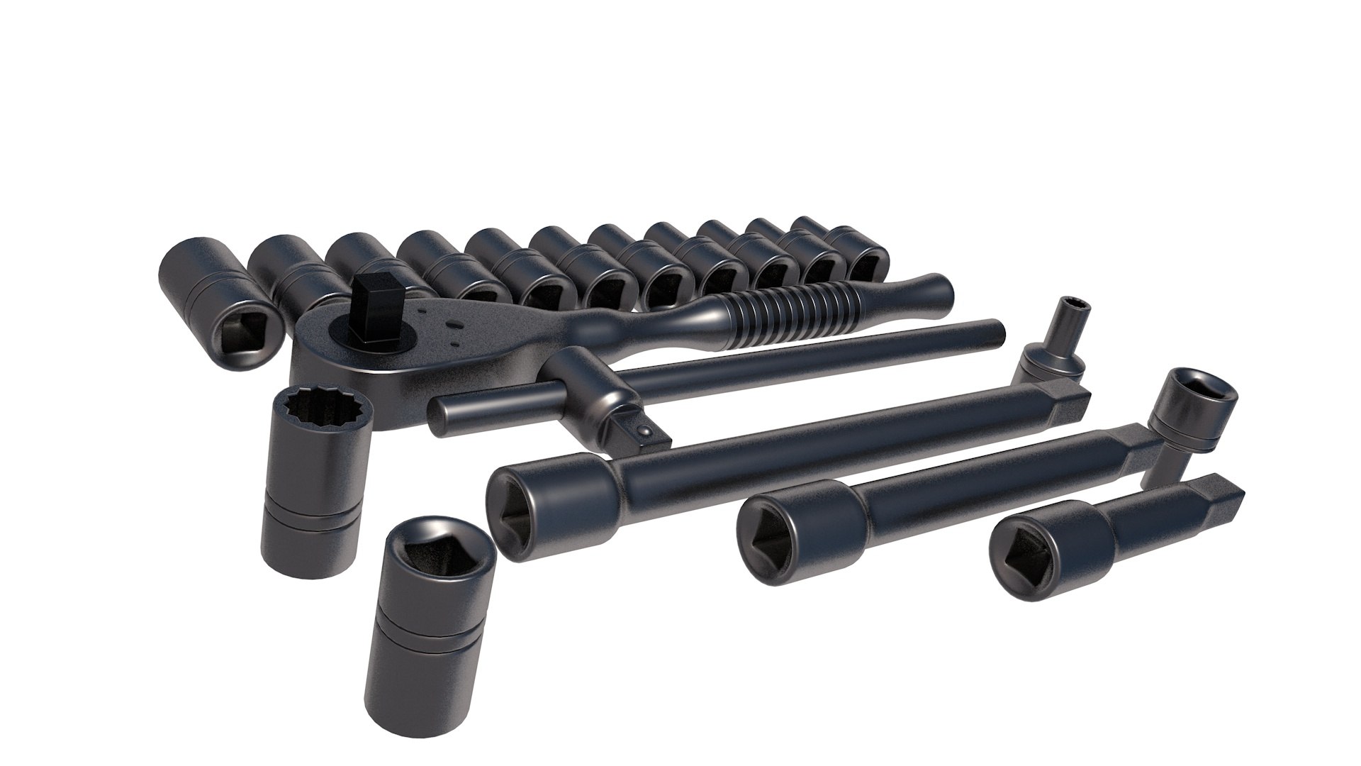 Socket Wrenches 3D Model - TurboSquid 1806738