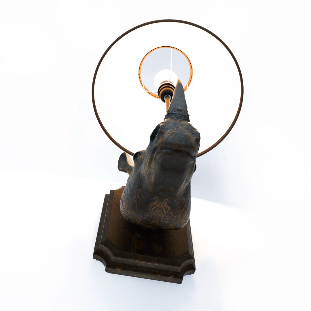rhino wall lamp 3d model