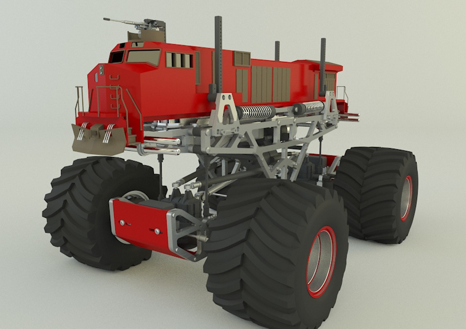 Locomotive Monster Trucks 3D Model - TurboSquid 2067832