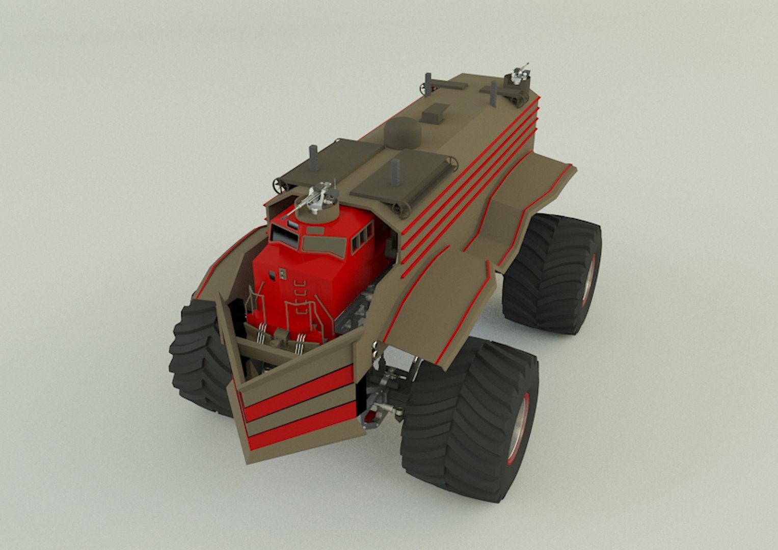Locomotive Monster Trucks 3D Model - TurboSquid 2067832
