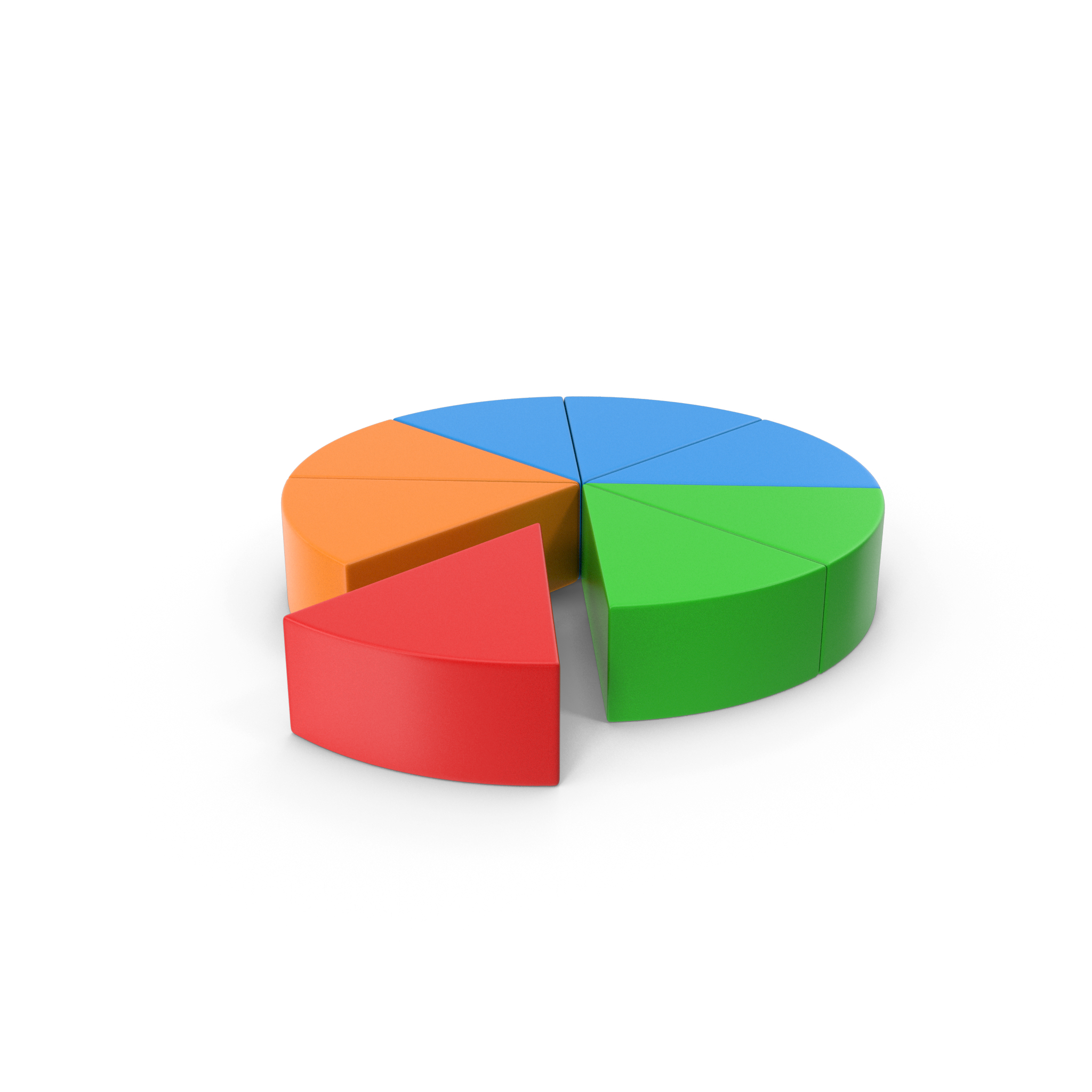 Pie Chart 3D - TurboSquid 1866381