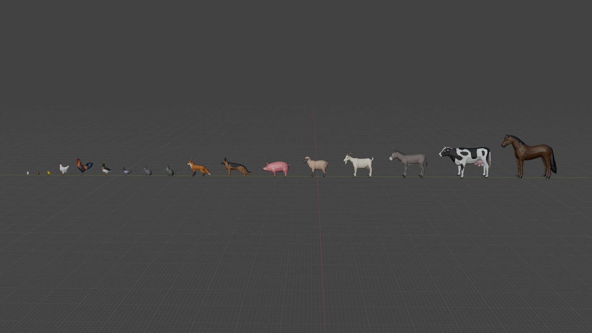 3D Farm Animals Lowpoly Model - TurboSquid 2323077