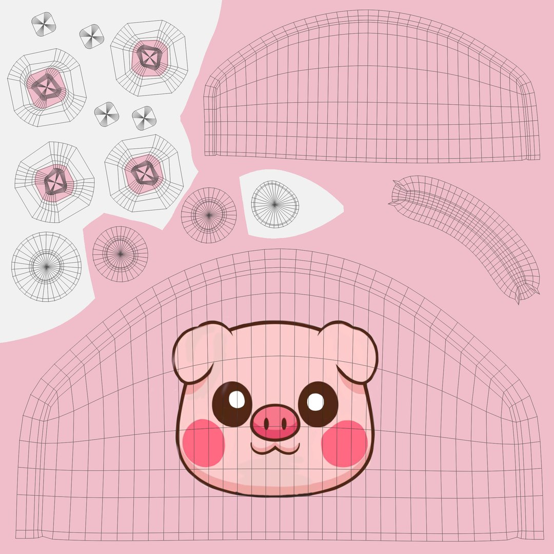 3D Cartoon Pig Chair - TurboSquid 2268197