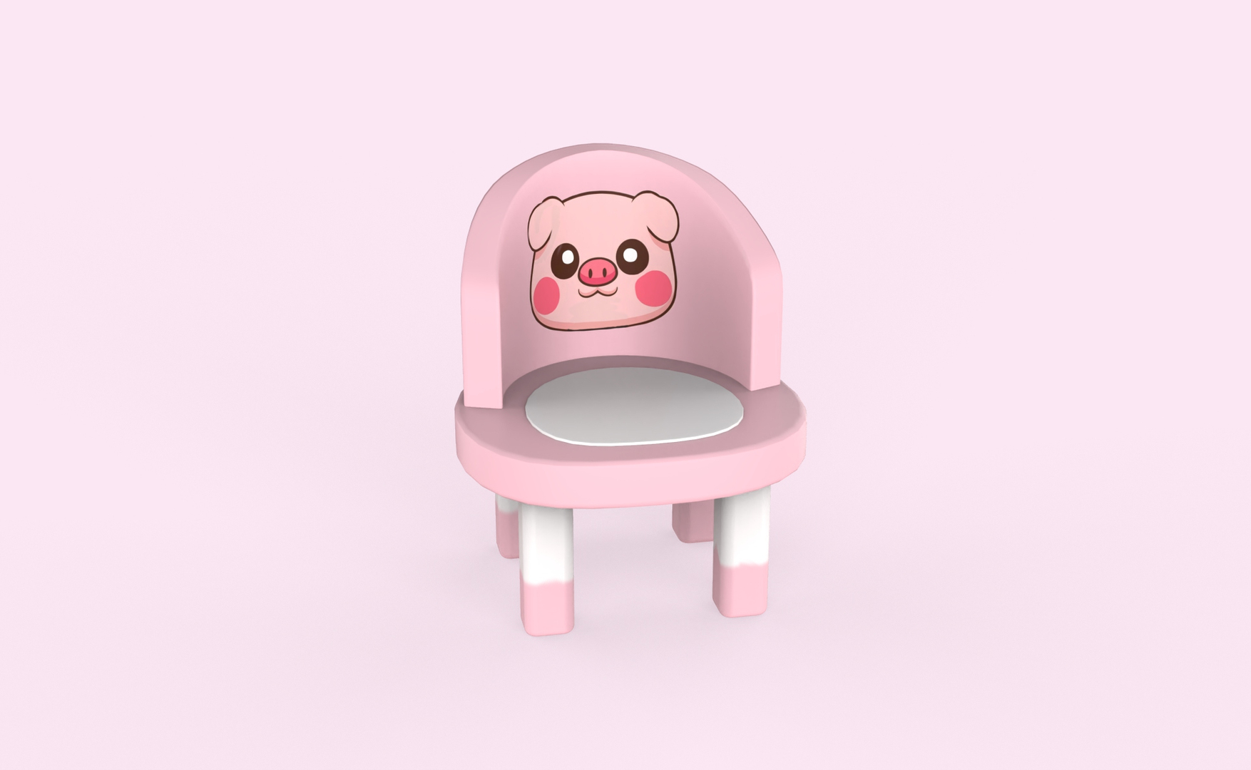 3D Cartoon Pig Chair - TurboSquid 2268197