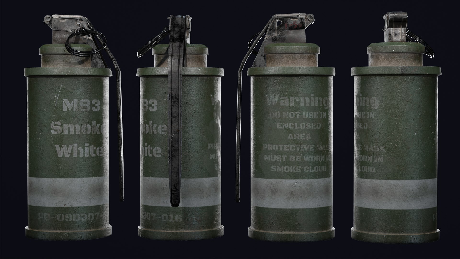 3D M83 Smoke Grenade Model - TurboSquid 1928286