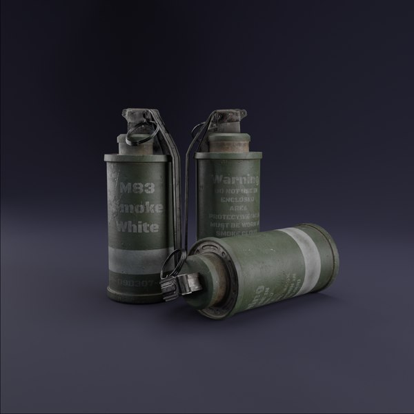 modelo 3d Granada de humo M83 - TurboSquid 1928286