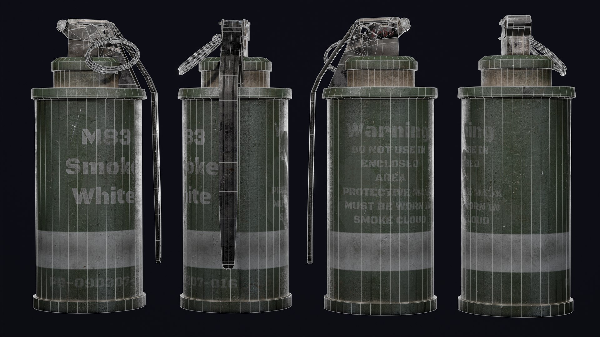 3D M83 Smoke Grenade Model - TurboSquid 1928286