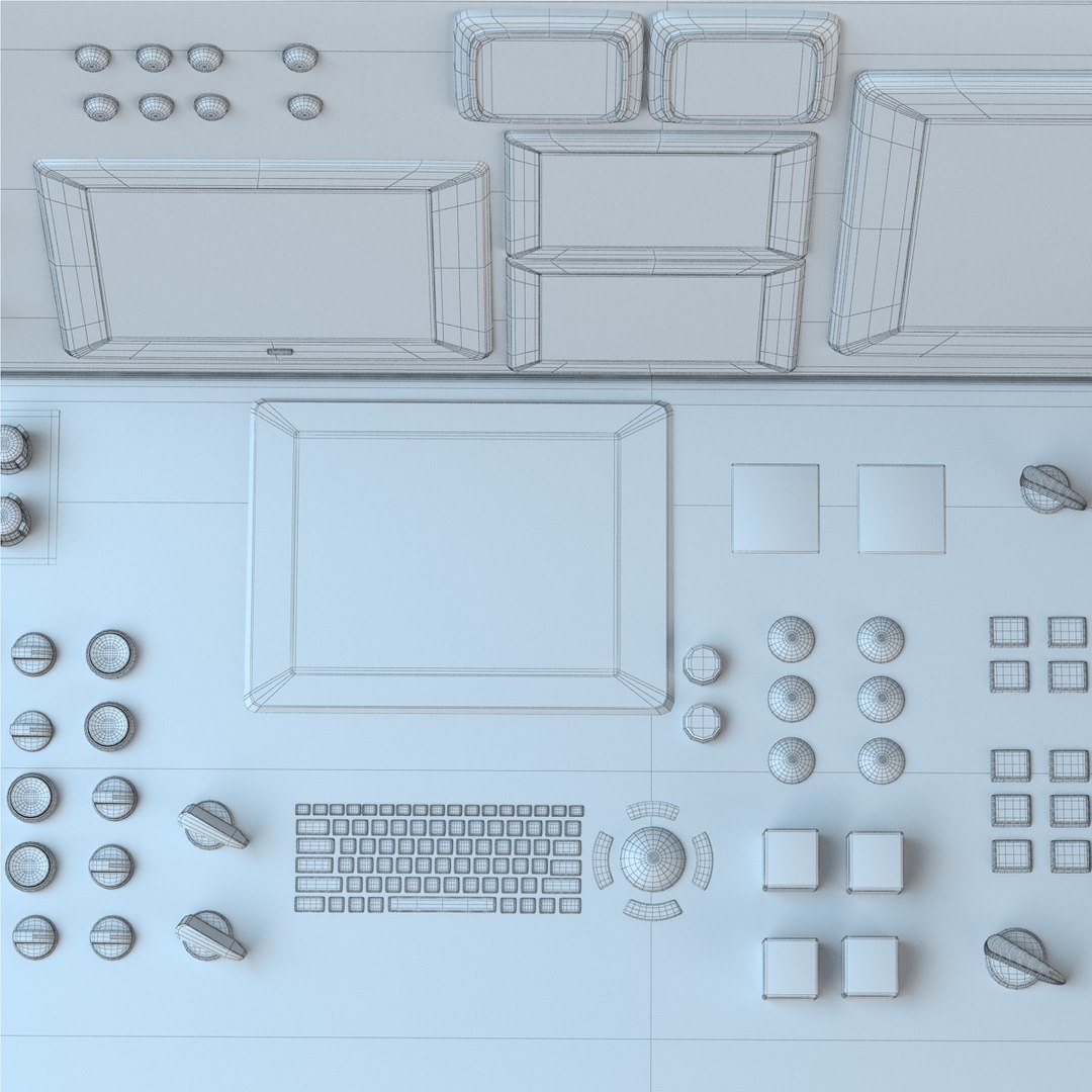 Control Panel Desk 3d Model