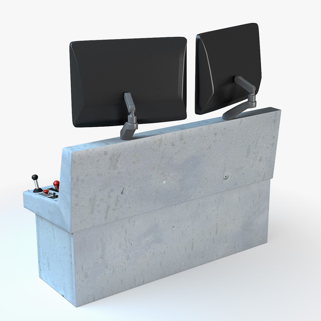 Control Panel Desk 3d Model