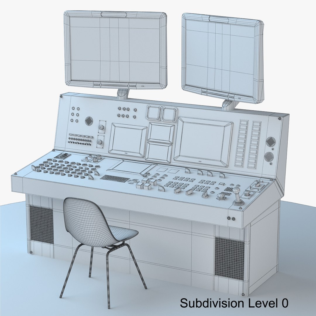 Control Panel Desk 3d Model