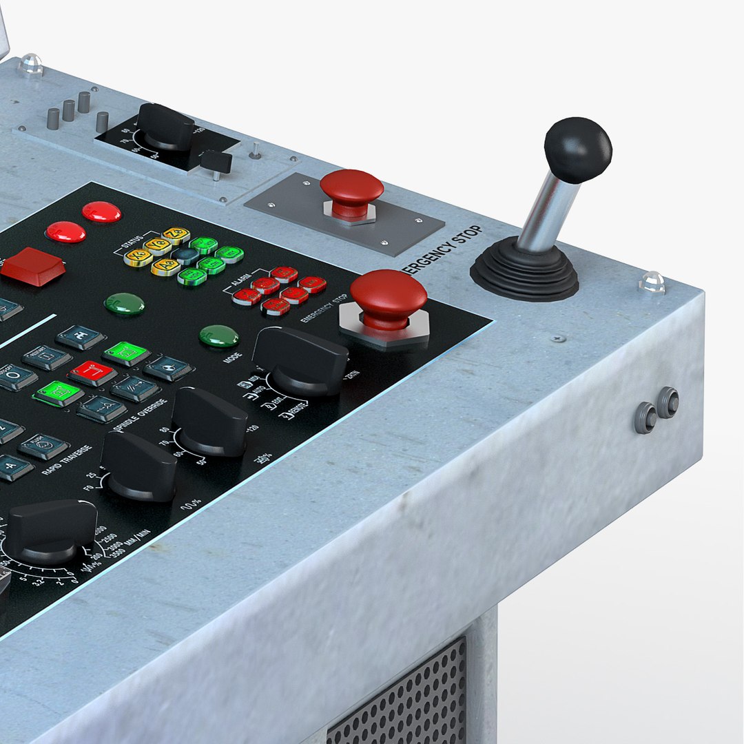 Control Panel Desk 3d Model